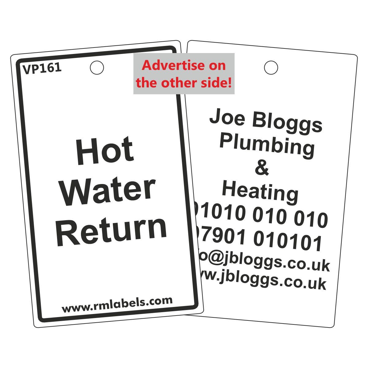 Cold Water Return Pipe ID Tape - ID299T50G - R M Labels